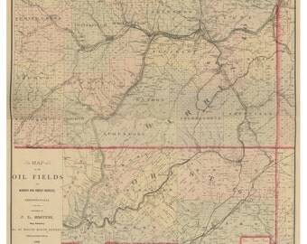 Pike County Pennsylvania 1872 Wall Map with by Oldmap on Etsy