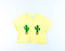 Popular items for cactus crop top on Etsy