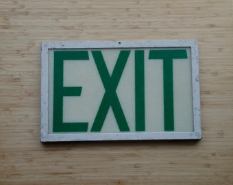 Exit sign | Etsy