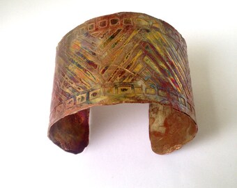 Red and Black Obvara Fired Pottery Pot by PaintedbyFire on Etsy