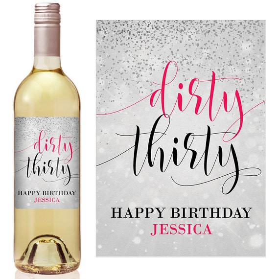 Birthday Gift - Custom Wine Label - 30th birthday - Birthday Wine ...