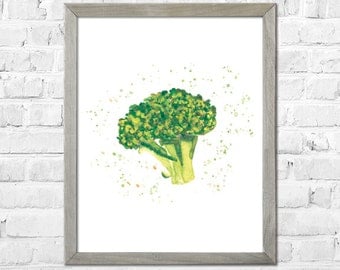 Broccoli painting | Etsy