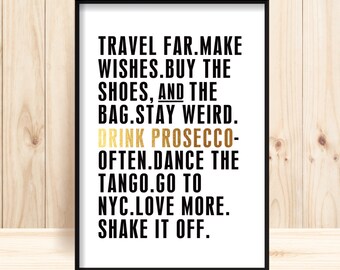 Prosecco quote | Etsy