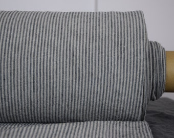 Striped linen fabric | Etsy