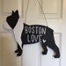Boston Terrier Door Hanger dog door hanger dog wreath