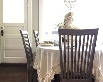 Cream tablecloth | Etsy