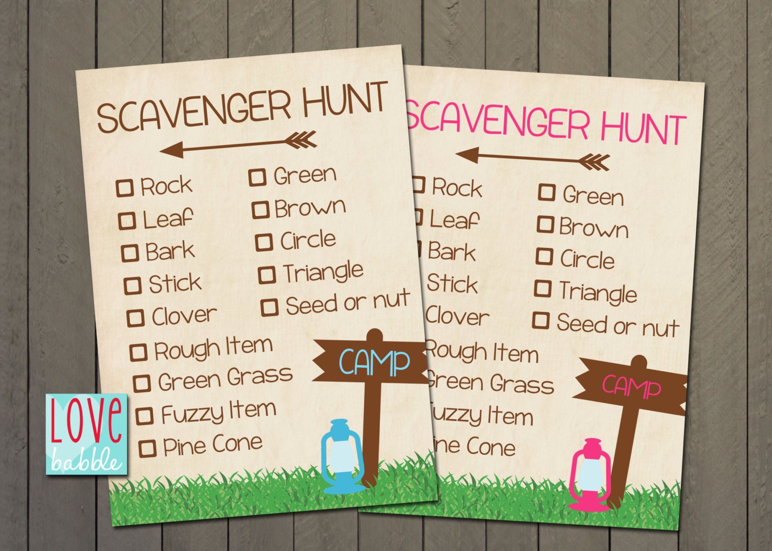 Scavenger Hunt Camp camping glamping tent cabin outdoor