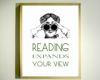 Reading poster | Etsy