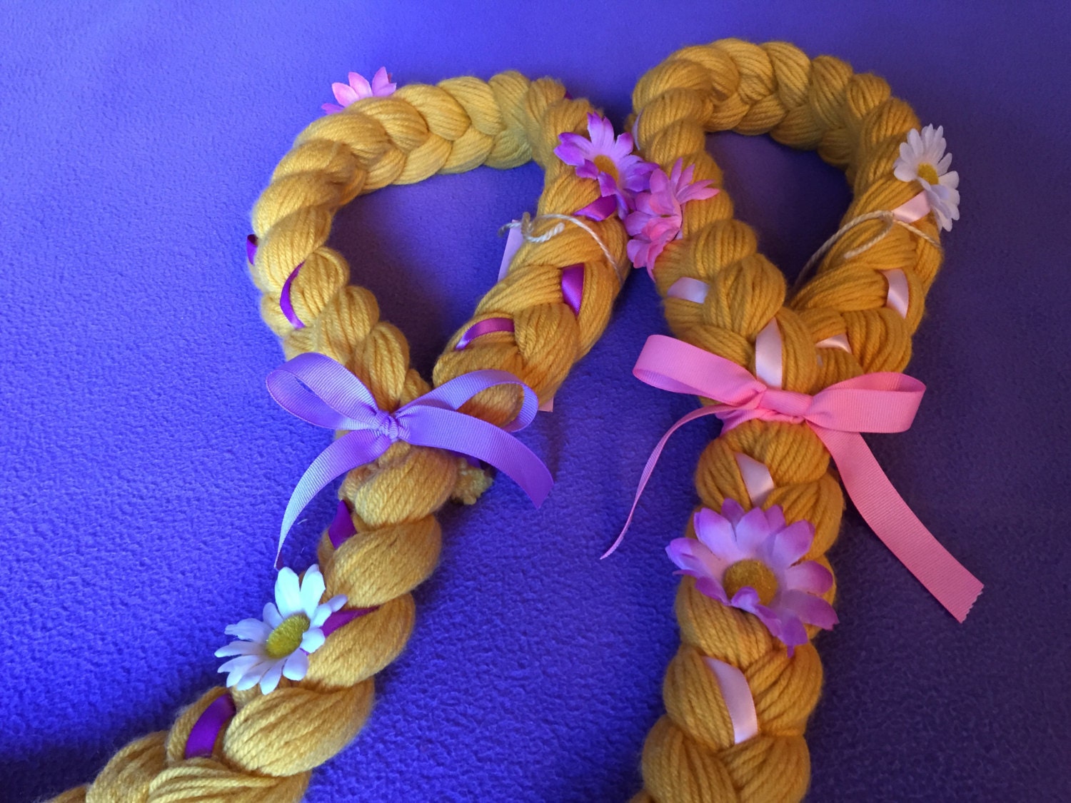 Custom Adjustable Disney Inspired Tangled Rapunzel Yarn Braid