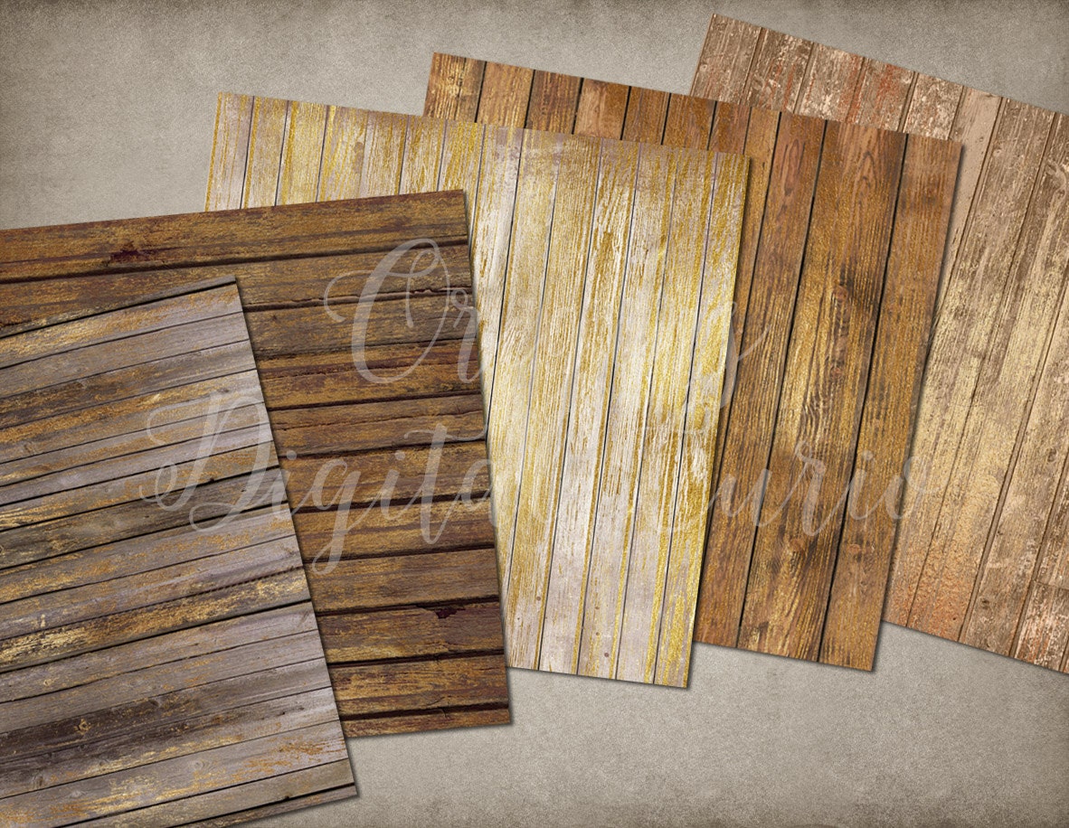 Rustic Gold Wood Digital Paper Backgrounds Gold Paint Wood