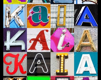 Custom Posters featuring names in sign photos if available