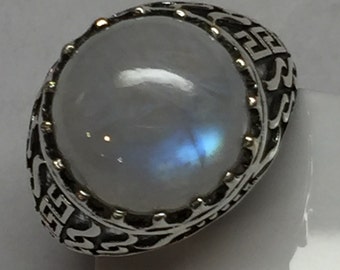 Mens moonstone ring | Etsy