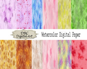 Clouds digital paper 12 x 12 Yellow and Green by DBCDigitalArt