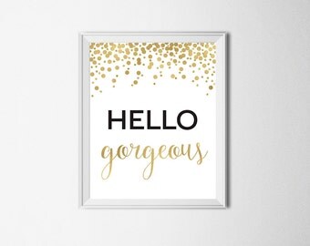 Hello beautiful sign | Etsy