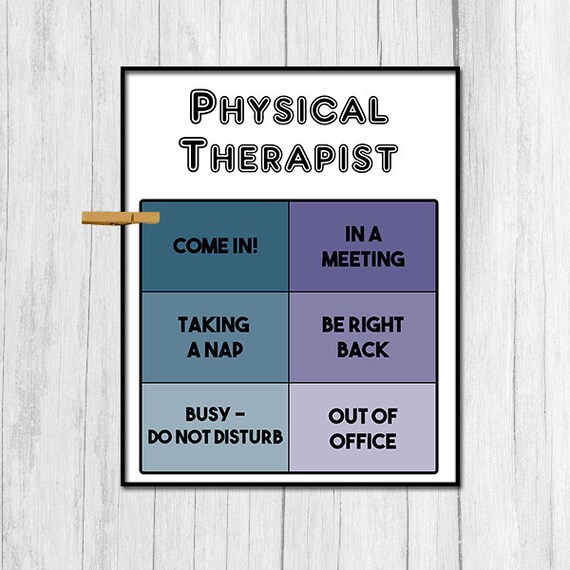 Physical Therapist Door Sign Digital Download Physical