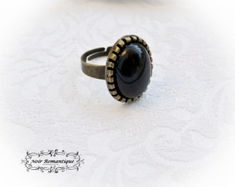 Silver ornate gothic ring-Victorian gothic by NoirRomantique