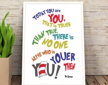 LPR032 Nursery print poster Dr Seuss quote poster print quote print ...