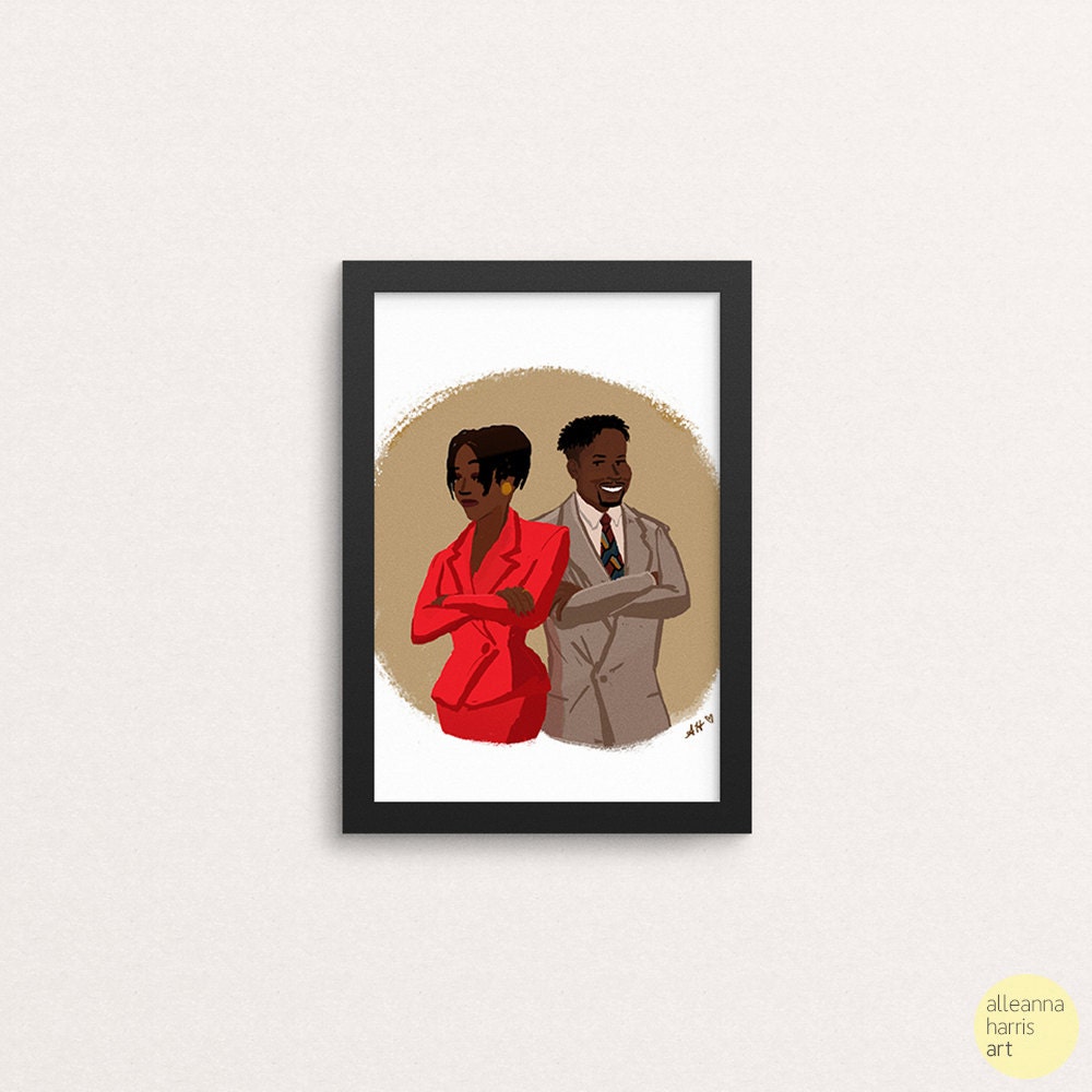 Maxine Shaw and Kyle Barker Art Print / Living Single