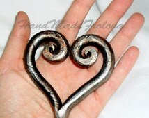 Unique forged heart related items | Etsy