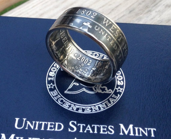Ring made from a US Military Academy West Point Silver