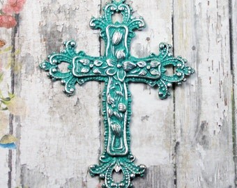 Ornate cross pendant | Etsy