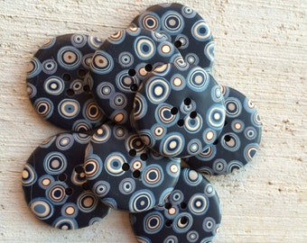 Polymer clay buttons | Etsy