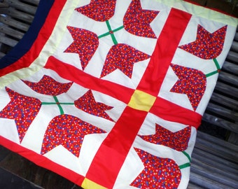 Tulip quilt pattern | Etsy