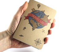 Unique travel log book related items | Etsy