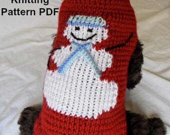 Cute dog sweater knitting pattern PDF small dog sweater