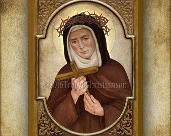 St. Elizabeth of the Trinity Wood Icon & Holy by PortraitsofSaints