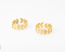 Unique gold leaf ring related items | Etsy