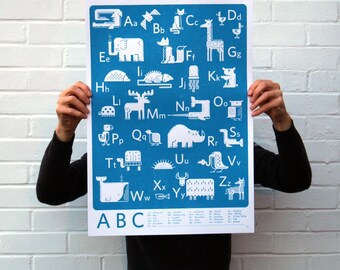 Unique abc poster related items | Etsy