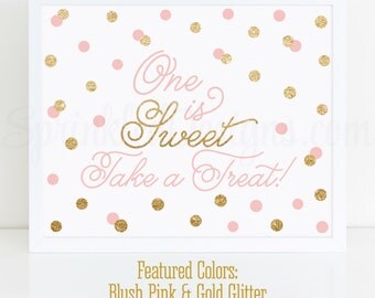 One is Sweet Take A Treat Printable First Birthday