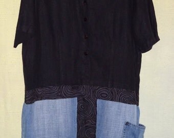 Upcycled denim dress | Etsy