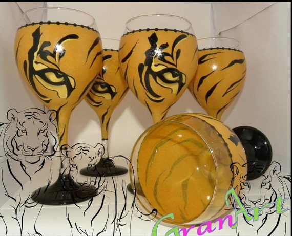 Items Similar To Tiger Eye Wine Glass Wine Glass Eye Of The Tiger Safari Wine Glass Africa