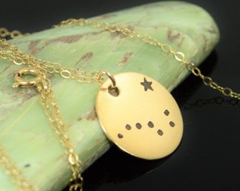 Big Dipper Necklace Gold Big Dipper Charm Ursa Major Great