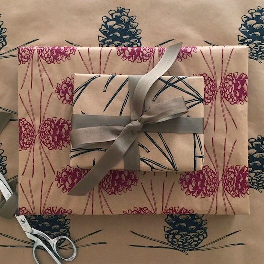 Screen Printed Linens and Wrapping Paper by BonnieKayeStudio