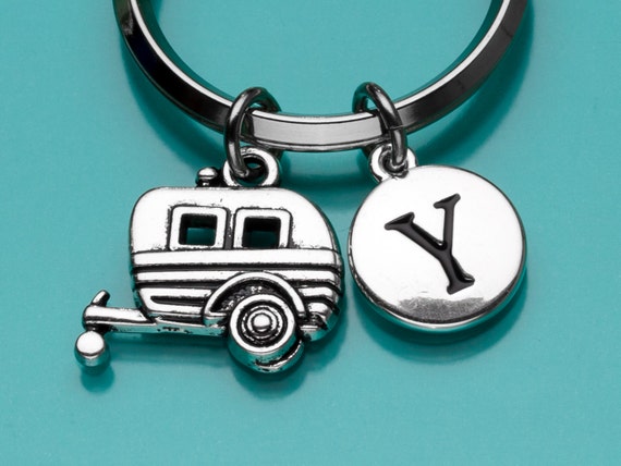 Camper Keychain Travel Trailer Caravan Key Ring Camping