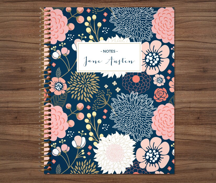 notebook journal custom / personalized lined notebook / blank