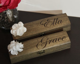 Satin ring holder insert for wedding ring box custom color