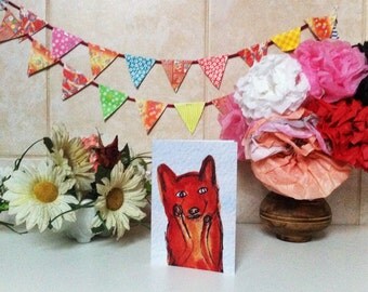 Fox card | Etsy