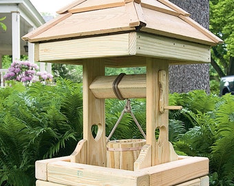 Wood wishing well | Etsy
