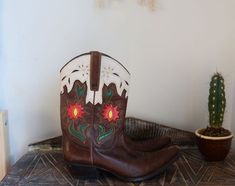 Cow print boots | Etsy