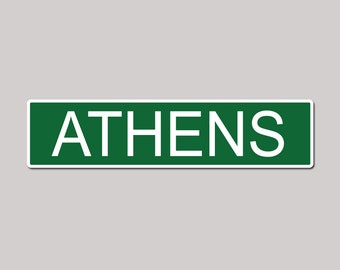 Greek road sign | Etsy