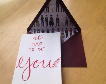 Song lyric card | Etsy