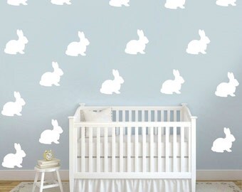 Rabbit wall decal | Etsy