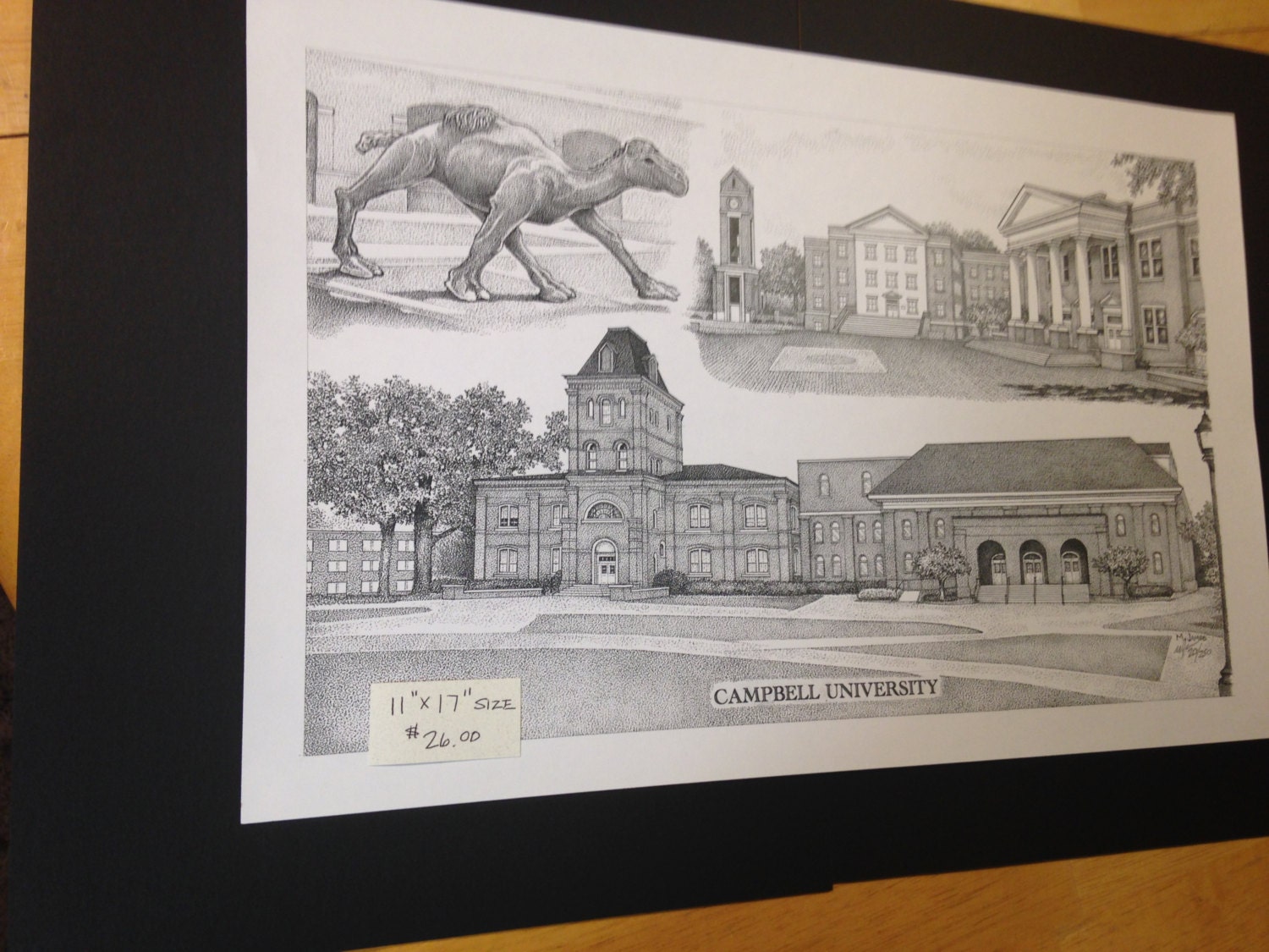Campbell University 11x17 collage print by CampusScenes on Etsy