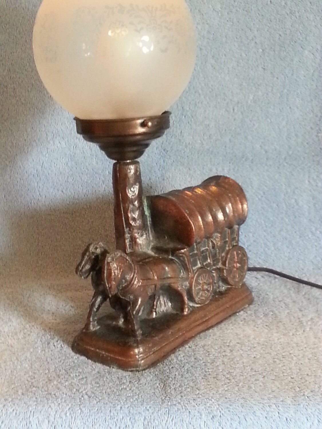 Accent Lamp Covered Wagon Western Theme 1930s