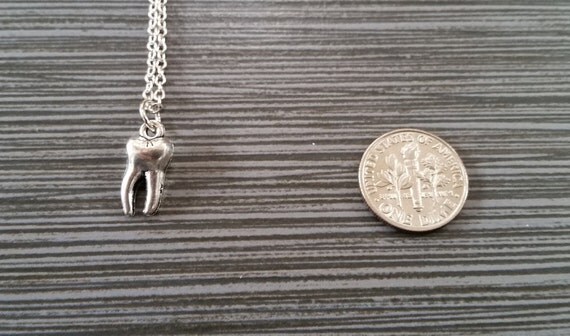 Silver Tooth Necklace Dental Assistant Necklace