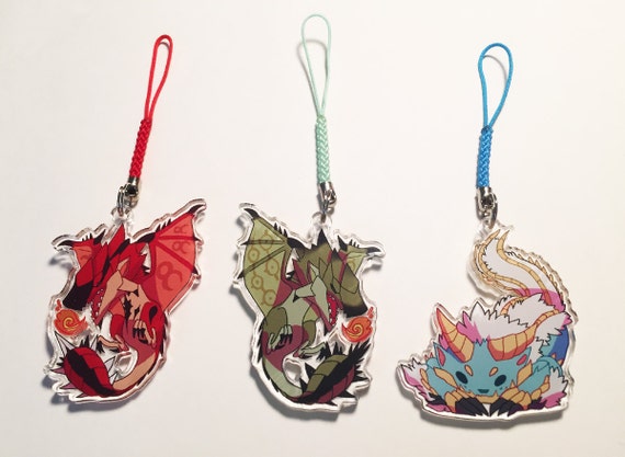 Monster Hunter 2 Clear Acrylic Charm Single Sided by astropill